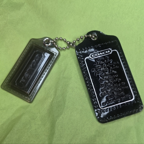 Coach | Accessories | Coach Creed Tag Black And Silver With Smoky Tag ...